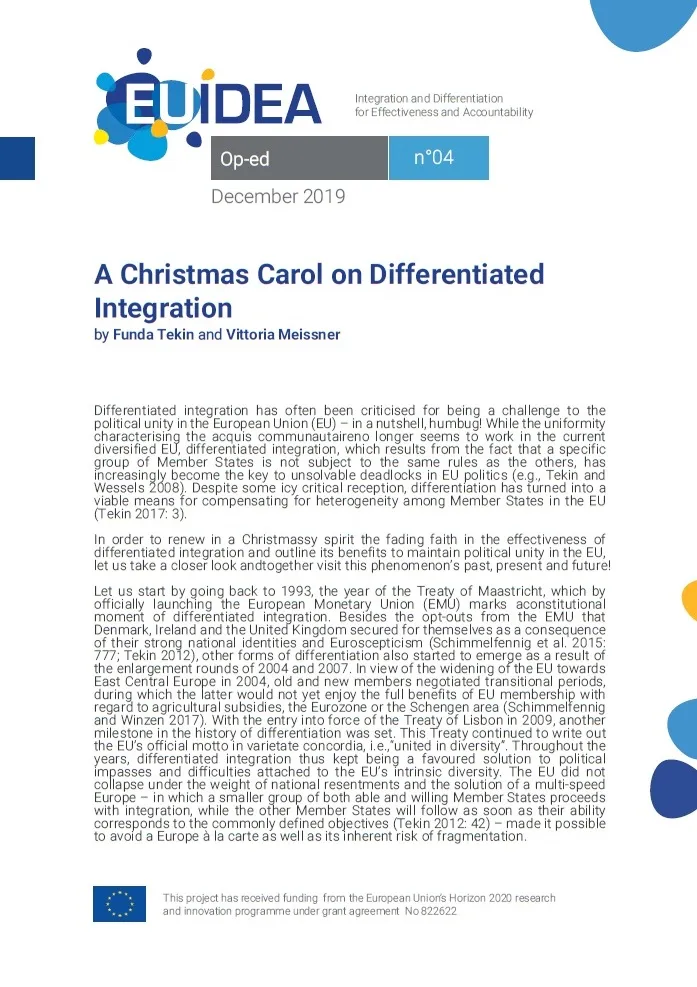 A Christmas Carol on Differentiated Integration | Istituto Affari ...