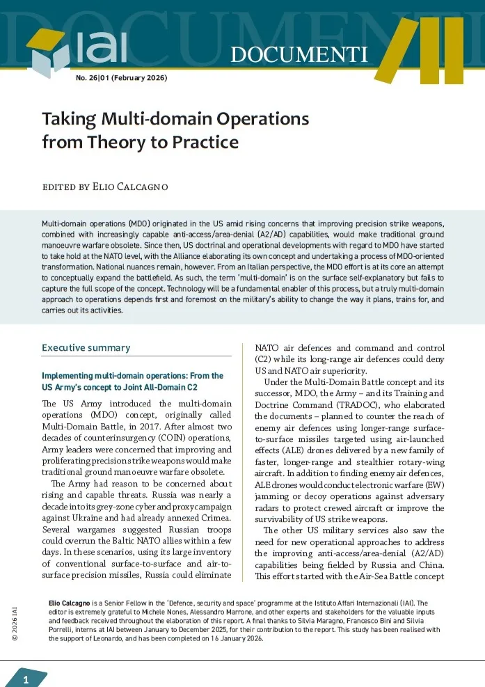 Taking Multi-domain Operations from Theory to Practice | Istituto ...