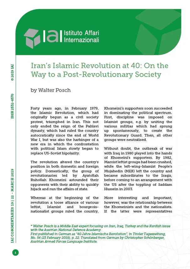 Iran's Islamic Revolution at 40: On the Way to a Post-Revolutionary ...