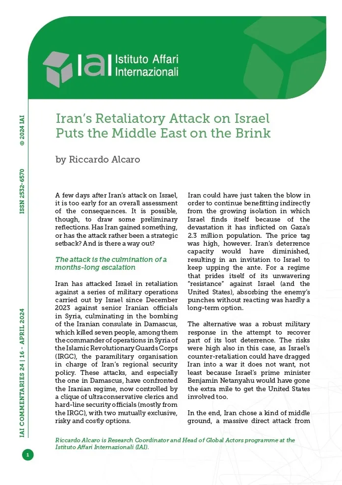 Iran’s Retaliatory Attack on Israel Puts the Middle East on the Brink ...
