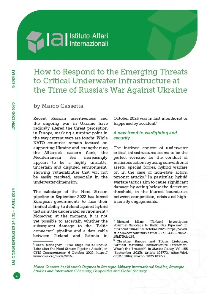 How to Respond to the Emerging Threats to Critical Underwater ...