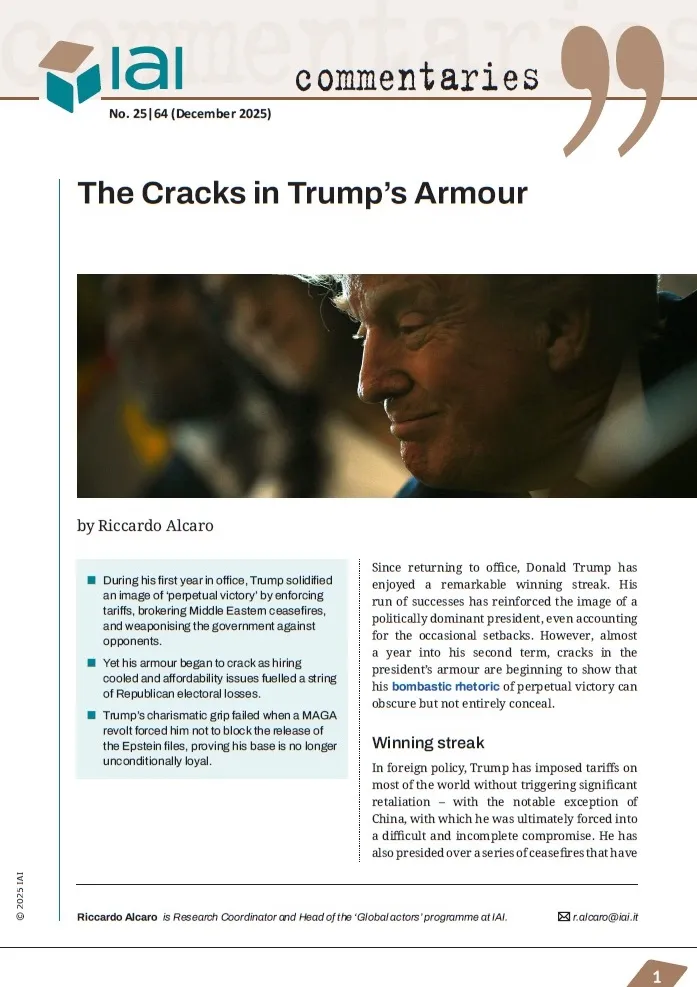 The Cracks in Trump’s Armour | Istituto Affari Internazionali