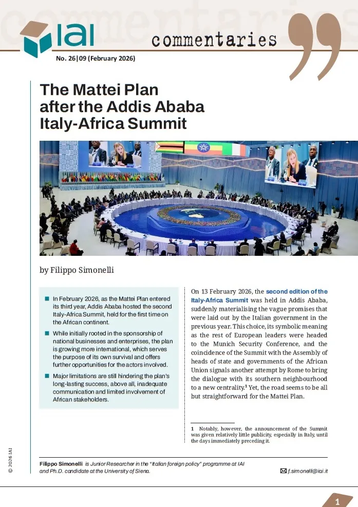 The Mattei Plan after the Addis Ababa Italy-Africa Summit | Istituto ...
